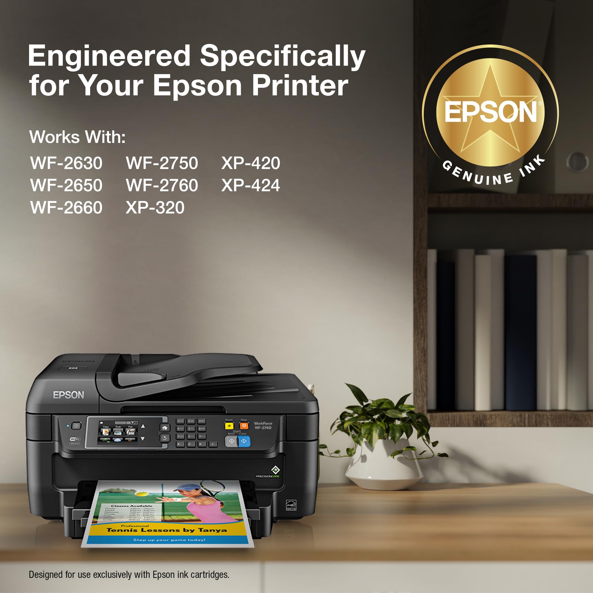 Epson T220120-BCS DURABrite Ultra Black & Color Combo Pack Standard Capacity -Cartridge -Ink (WF-2760, WF-2750, WF-2660, WF-2650, WF-2630, XP-424, XP-420, XP-320),Black and Color Combo Pack