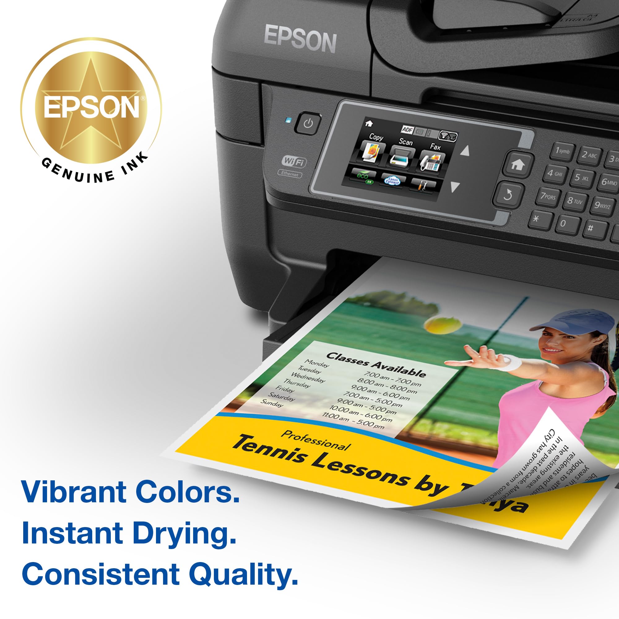 Epson T220120-BCS DURABrite Ultra Black & Color Combo Pack Standard Capacity -Cartridge -Ink (WF-2760, WF-2750, WF-2660, WF-2650, WF-2630, XP-424, XP-420, XP-320),Black and Color Combo Pack