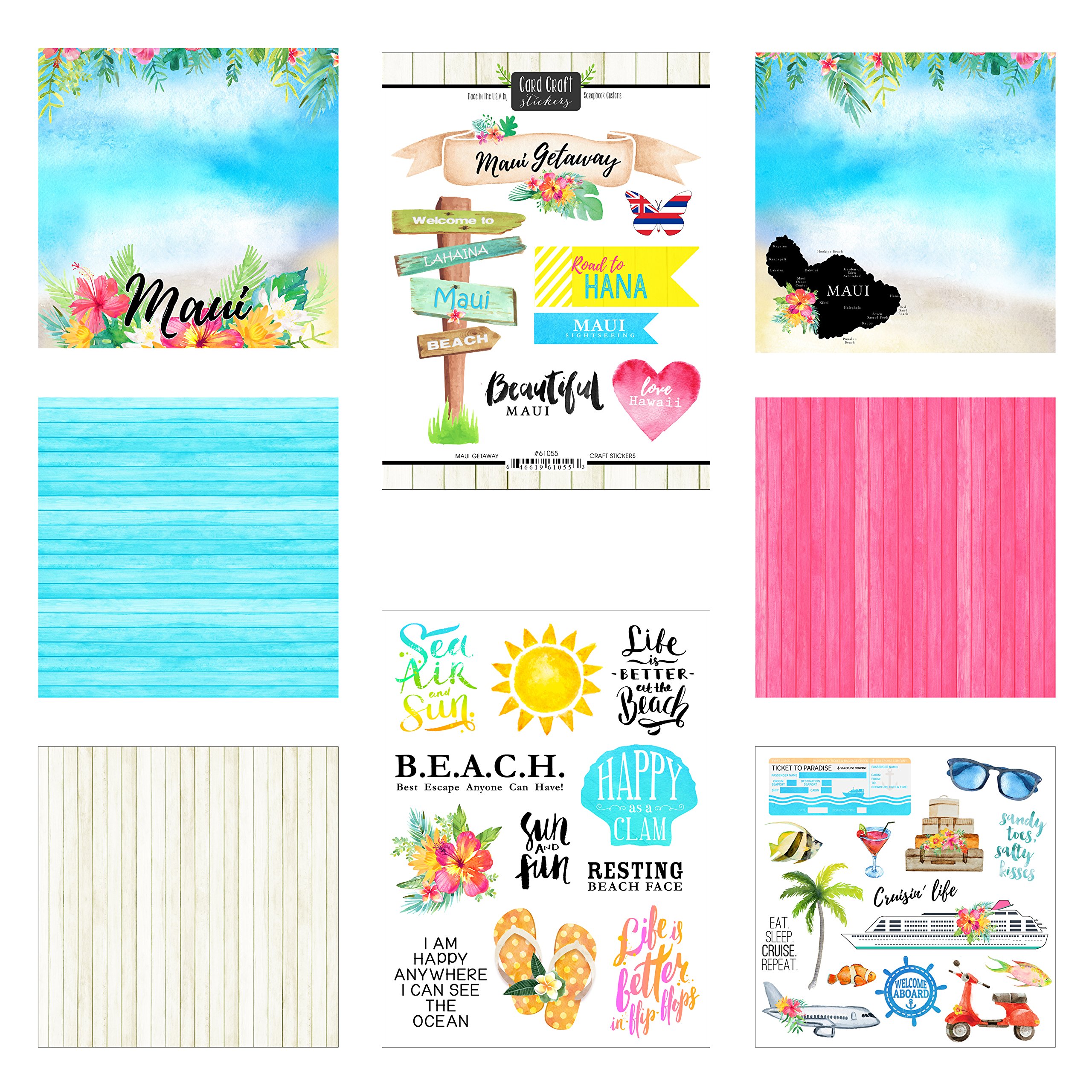 Scrapbook Customs Maui Getaway Scrapbook Kit, 12x12 inches