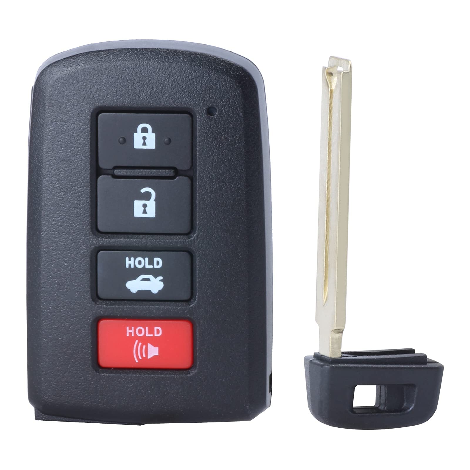 Keymall Key Fob Cover,Remote Key Case Shell for Avalon Camry Corolla Highlander Rav4 4 Buttons HYQ14FBA,Just a Key Shell