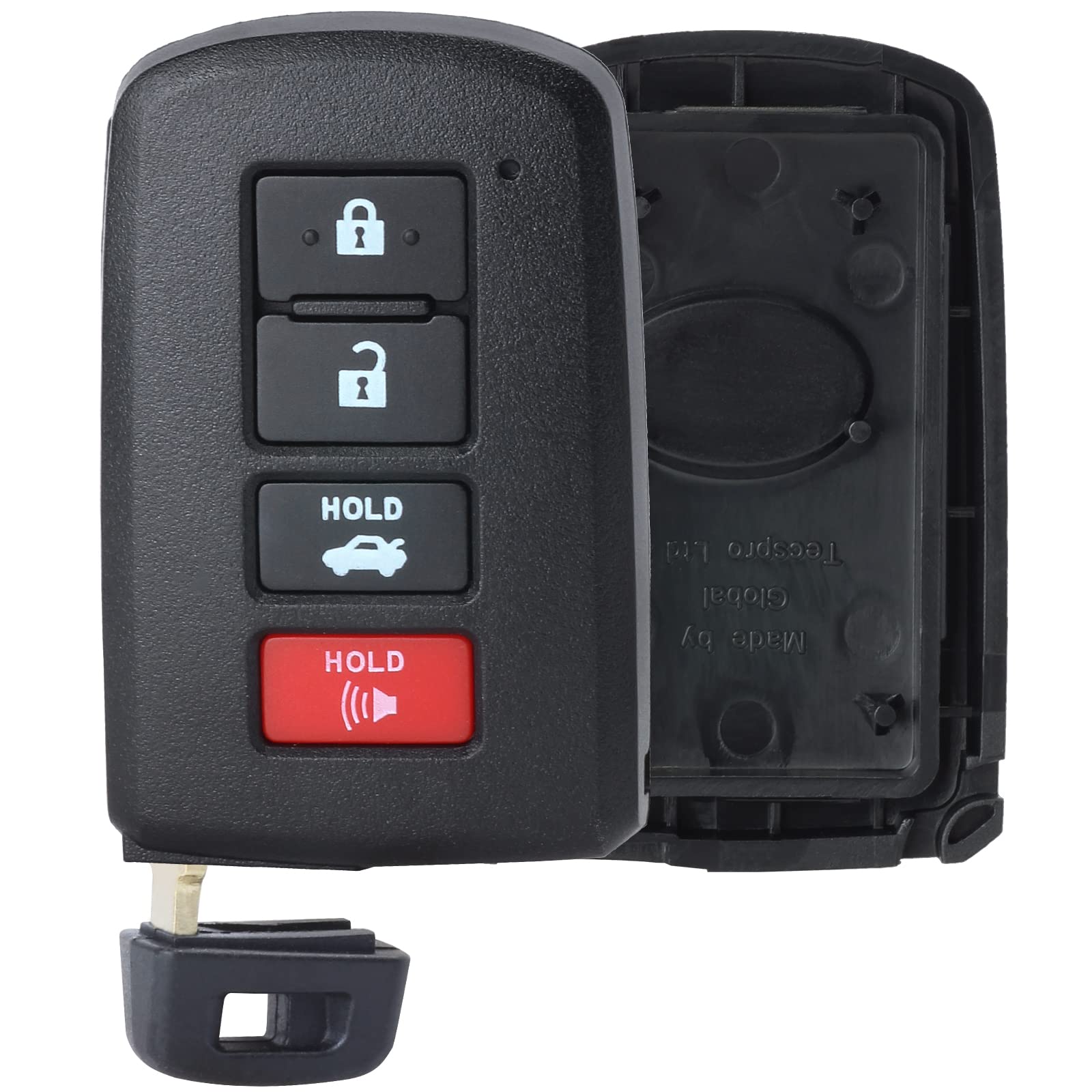 Keymall Key Fob Cover,Remote Key Case Shell for Avalon Camry Corolla Highlander Rav4 4 Buttons HYQ14FBA,Just a Key Shell