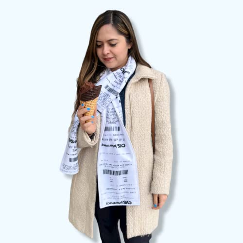 CVS Receipt Scarf, Double Sided, Hilarious 100% Fleece Scarf. Looks Like a Real CVS Receipt