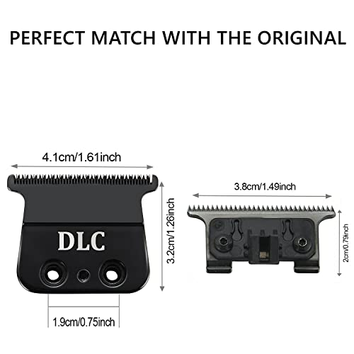 Replacement Blades DLC 2.0 Compatible With BaBylissPRO FX787 and FX726,for Outlining Hair Trimmers FX787 and LoPROFX Trimmers FX726,Black