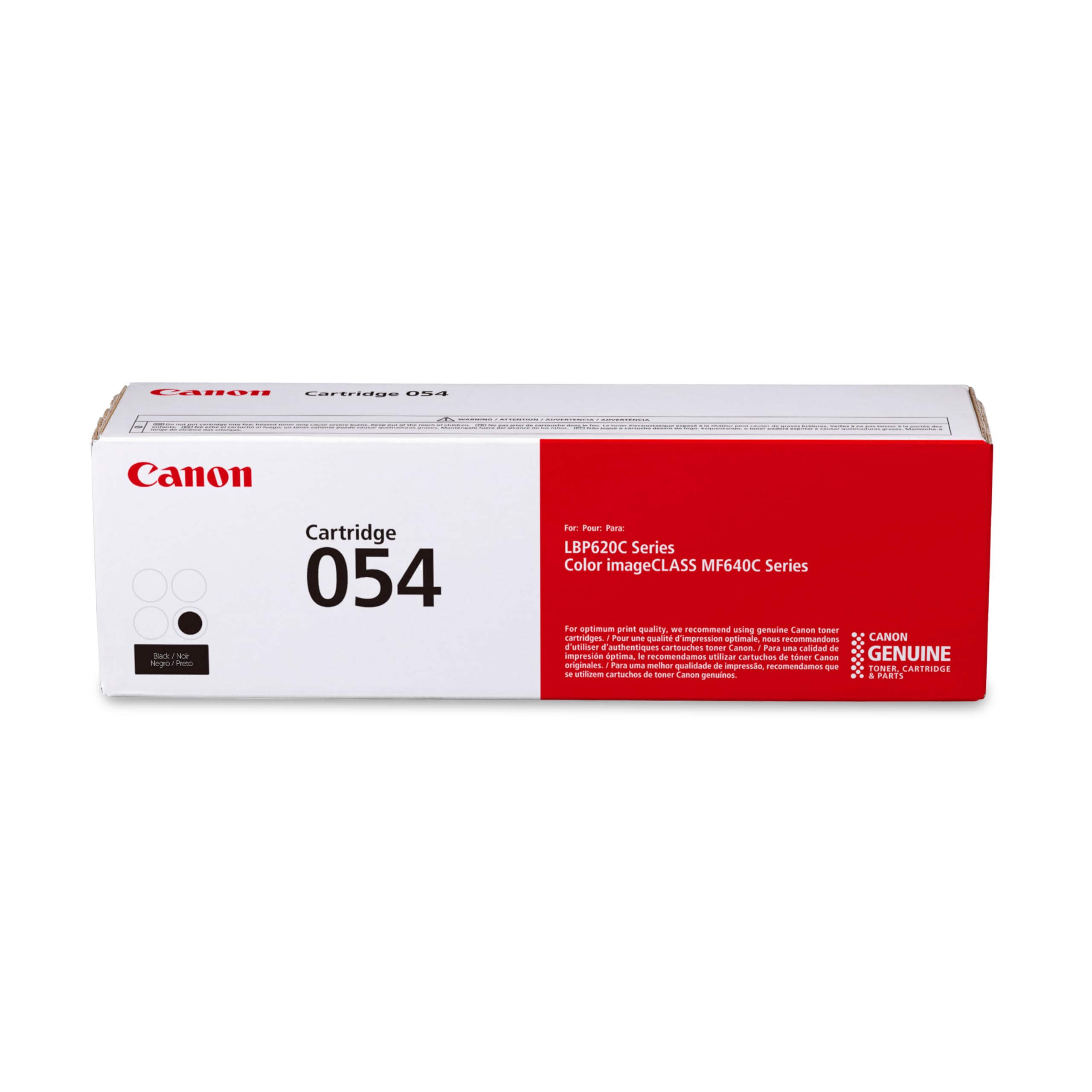 Canon Genuine Toner, Cartridge 054 Black (3024C001) 1 Pack, for Canon Color imageCLASS MF641Cdw, MF642Cdw, MF644Cdw, LBP622Cdw Laser Printers