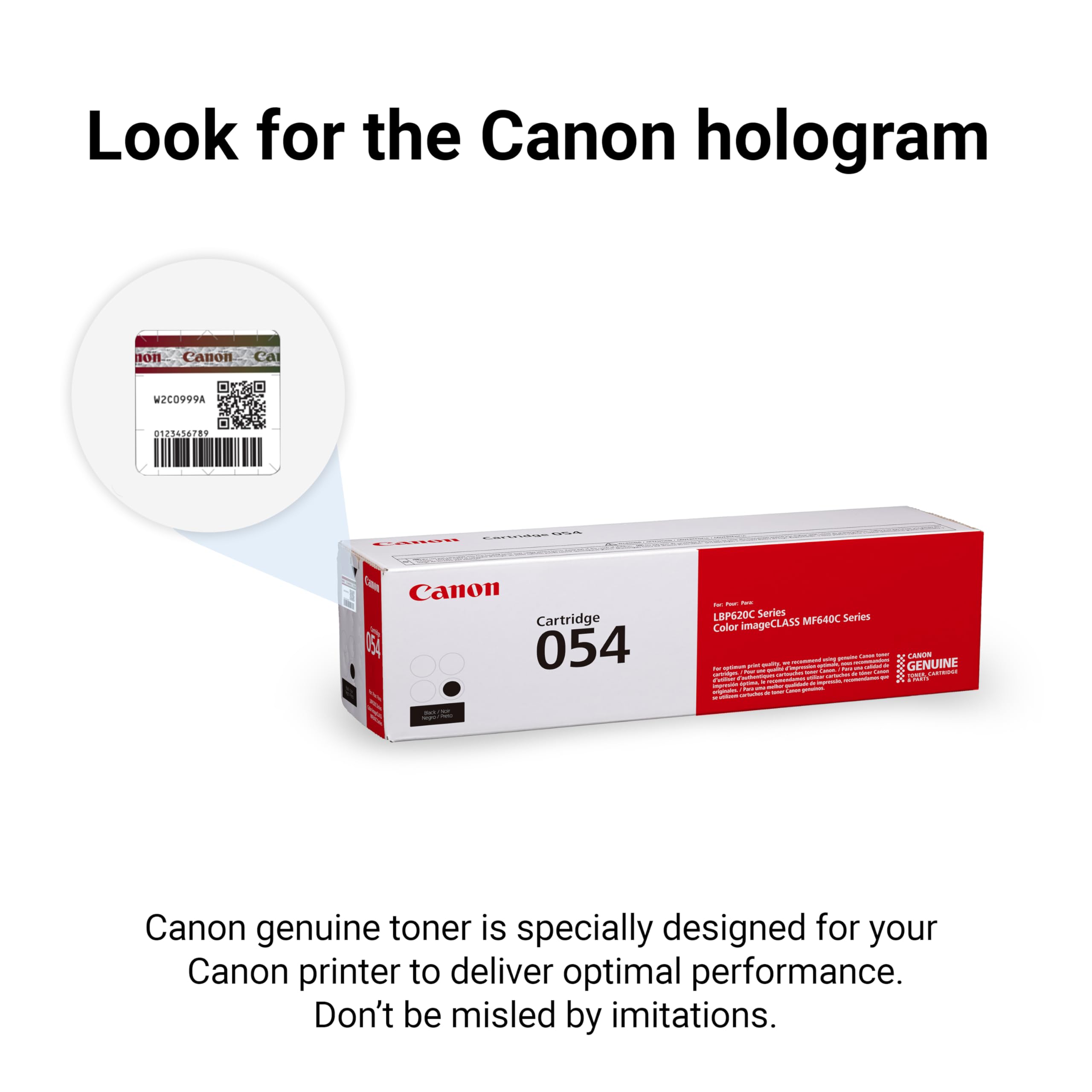 Canon Genuine Toner, Cartridge 054 Black (3024C001) 1 Pack, for Canon Color imageCLASS MF641Cdw, MF642Cdw, MF644Cdw, LBP622Cdw Laser Printers