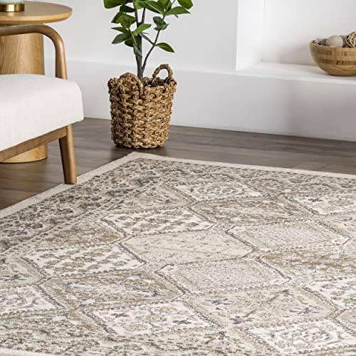 nuLOOM Becca Vintage Tile Area Rug, 8' x 10', Beige
