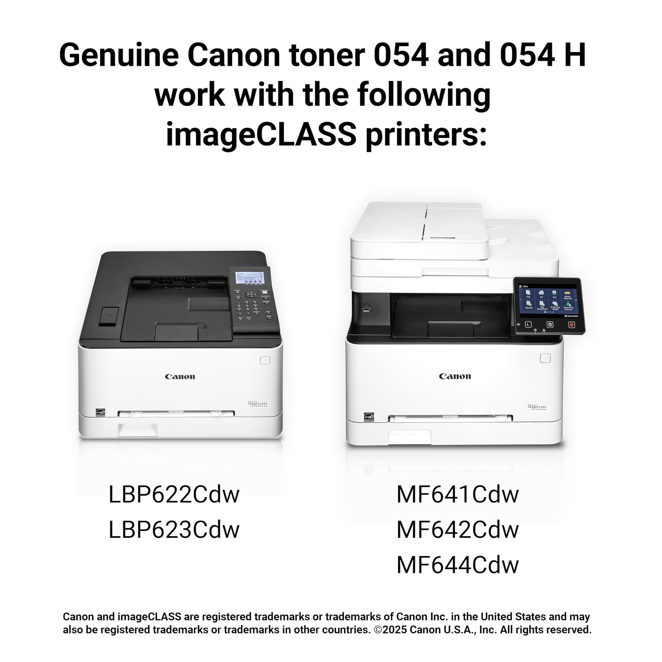 Canon Genuine Toner, Cartridge 054 Black (3024C001) 1 Pack, for Canon Color imageCLASS MF641Cdw, MF642Cdw, MF644Cdw, LBP622Cdw Laser Printers