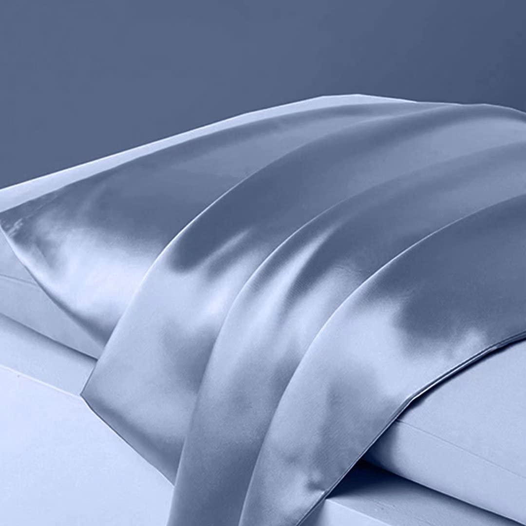 Kinself Silk Pillowcase for Hair and Skin, 2 Pack 100% Both Side Mulberry Silk Bed Pillowcase with Hidden Zipper, Silk Pillow Cover 19 Momme Soft Breathable Smooth King Pillow Case (White)