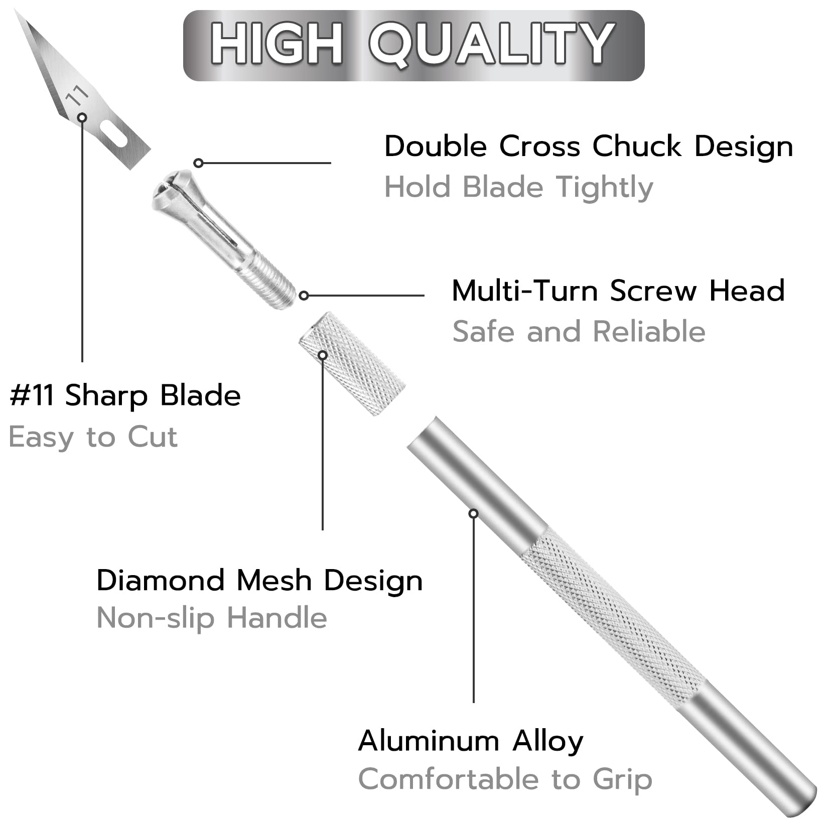 Jetmore 24 Pack Exacto Knife Set, Craft Knife, Precision Hobby Knife Kit for DIY Cutting, Pumpkin Carving, Trimming, Scrapbooking