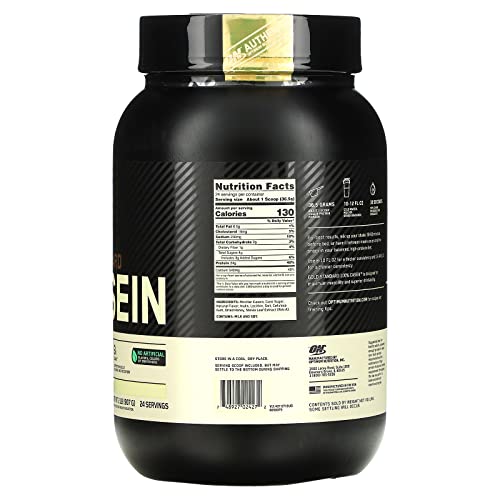 Optimum Nutrition Gold Standard 100% Casein, French Vanilla, 2 lbs (907 g)