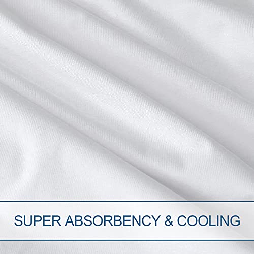 Pillow Protectors Pillow Cases Queen 2 Pack 100% Waterproof Tencel Silk Soft & Skin Friendly with Hidden Zipper Encasement Covers for Queen Size Pillows, Machine Washable