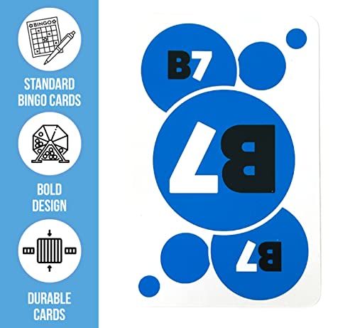 Regal Games - Standard Bingo Calling Cards - 2.5" x 3.5" - High Contrast Numbers & Letters - Durable Plastic Coating - Cardstock - 75 Count (B1 - O75)