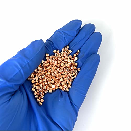 Copper Metal Nuggets 99.999% Pure Copper (Cu) Pellets Copper Raw Materials for Experiment, Research,Industry Materials, Element Collection (99.999% D3X3mm)