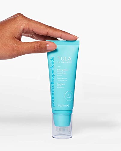 TULA Skin Care Filter Primer Luminizing & Moisturizing Primer | Prime, Smooth & Illuminate with a Filter-Like Finish | First Light, 1 fl. oz.