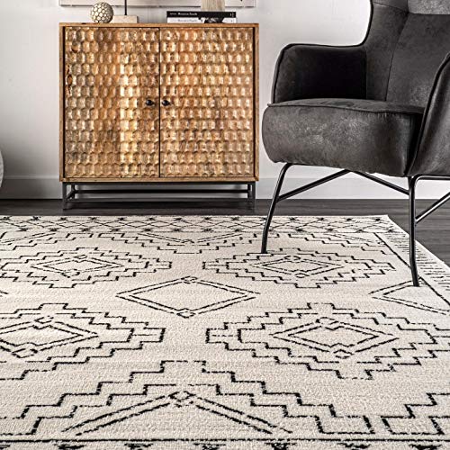 nuLOOM Noa Tribal Moroccan Area Rug, 9' x 12', Grey