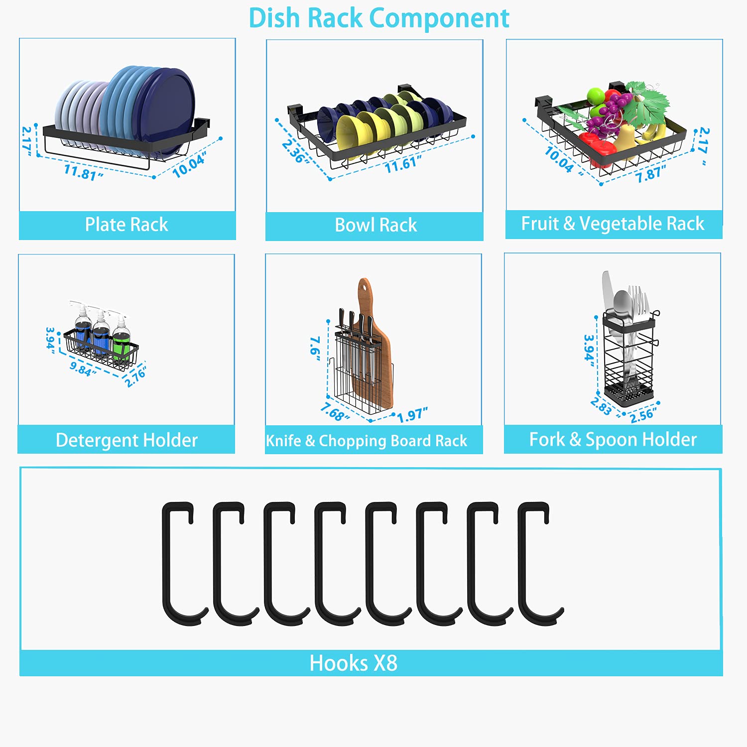 Shop Again Over The Sink Dish Drying Rack Black Large Dish Rack Drainer for Kitchen Storage Stainless Steel