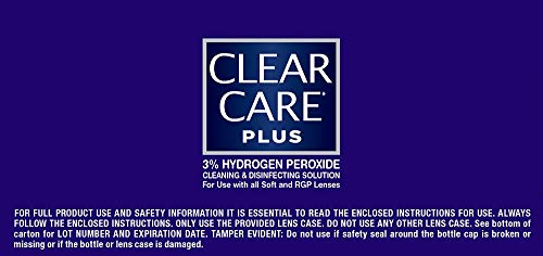 Clear Care Plus Cleaning Solution with Lens Case, Twin Pack, Multi, 12 Oz, Pack of 2