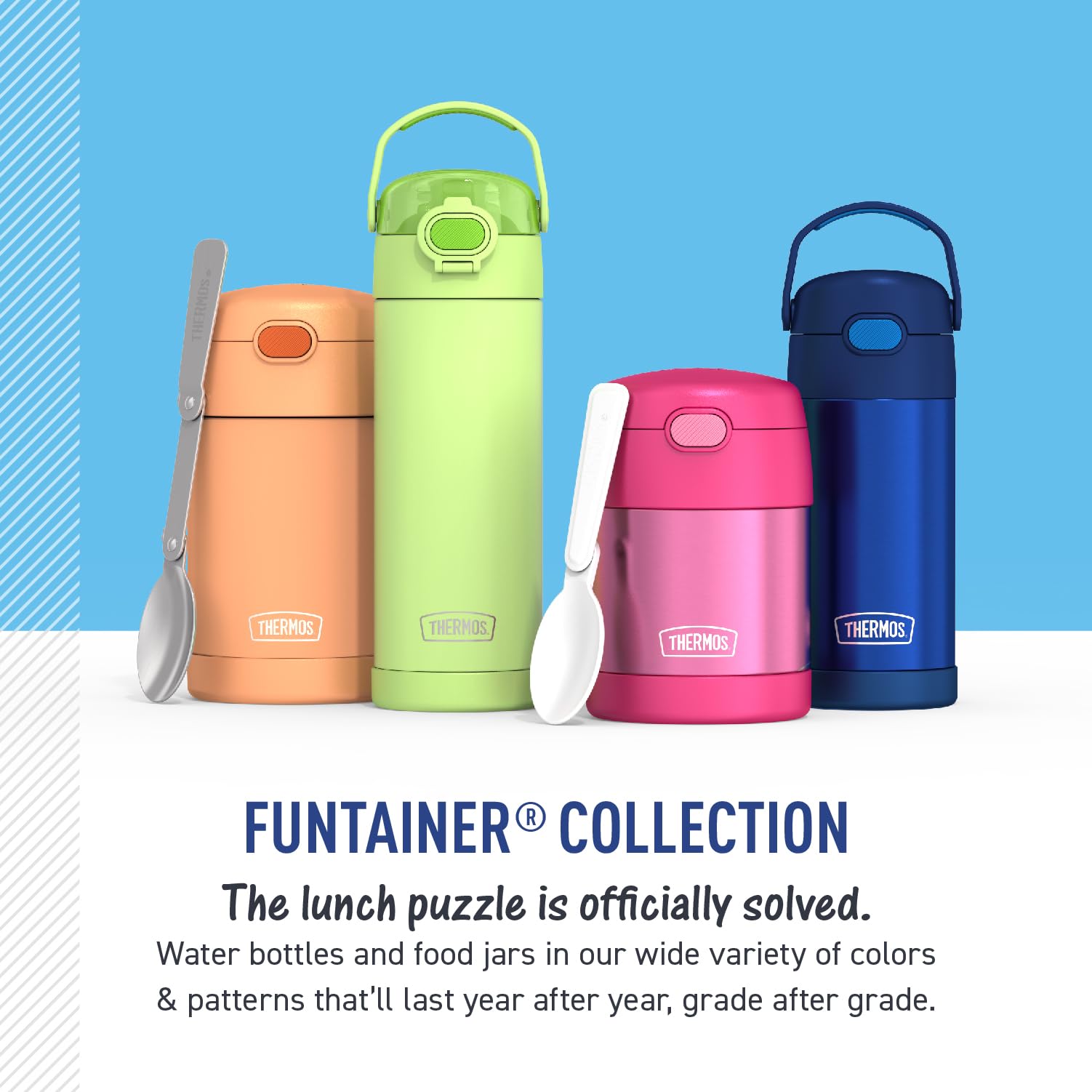 THERMOS FUNTAINER 12 Ounce Stainless Steel Vacuum Insulated Kids Straw Bottle, Encanto