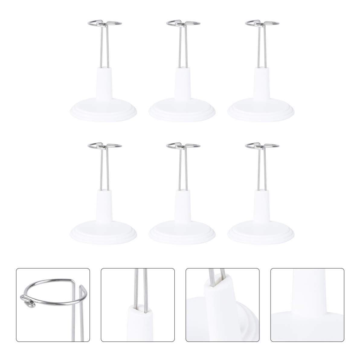 NUOBESTY 6pcs Doll Display Rack Toy Model Bracket Doll Storage Rack Portable Doll Stand