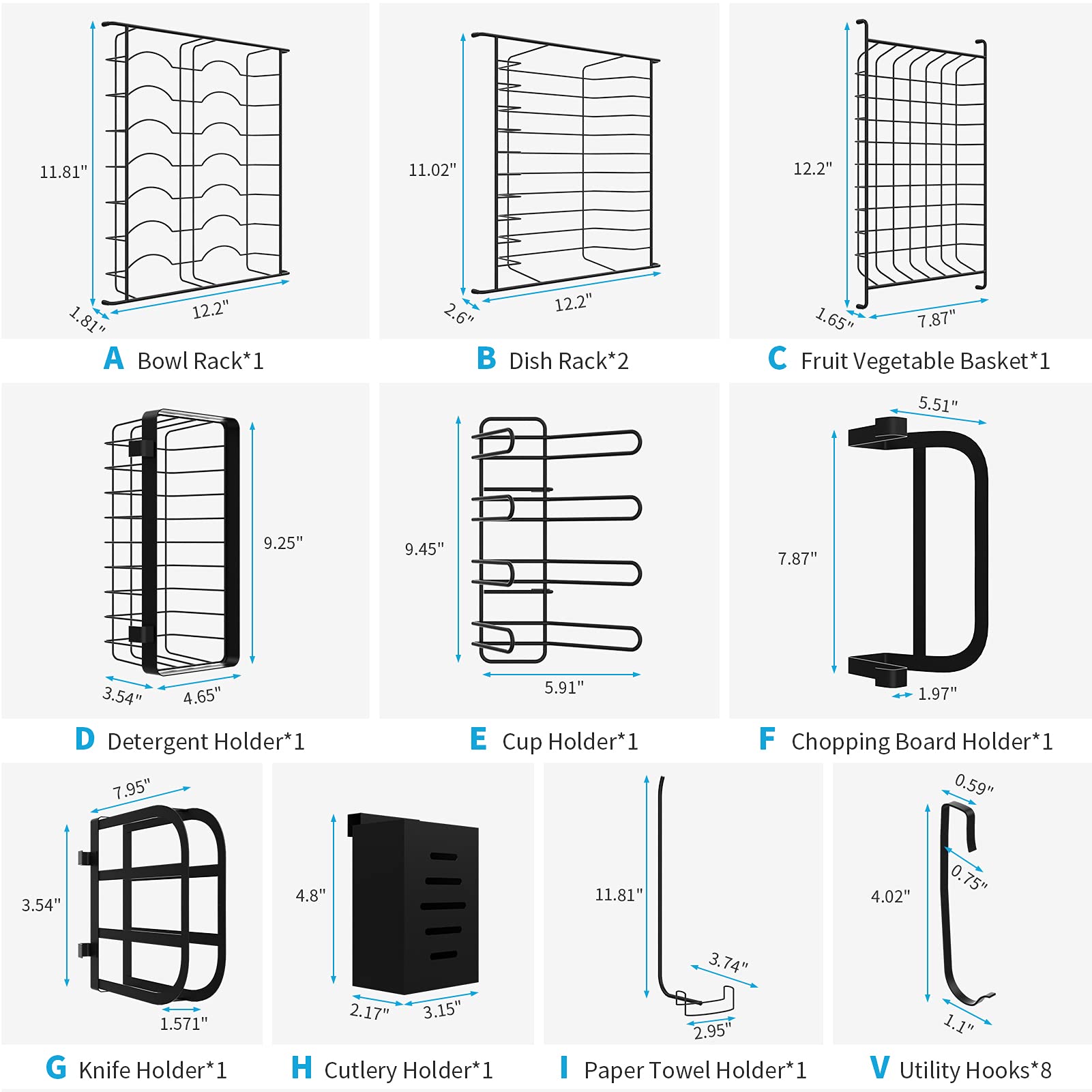 ALPTHY Over The Sink Dish Drying Rack, (33.5"-39.5") Dish Rack with 2 Plate Rack for Kitchen Organization, Width Adjustable Dish Drainer Kitchen Sink Organizer Space Saver Dish Dryer Rack