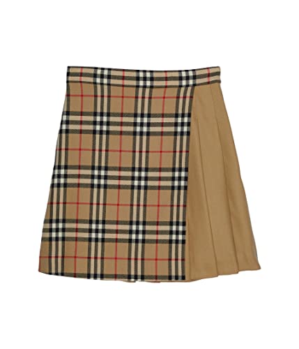 BURBERRY Girl's Lana Check (Toddler/Little Kids/Big Kids) Archive Beige IP Check 10 Years
