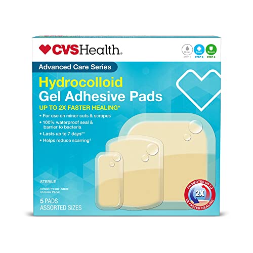 CVS Health Hydrocolloid Gel Adhesive Pds, 5 Pads, Assorted Sizes