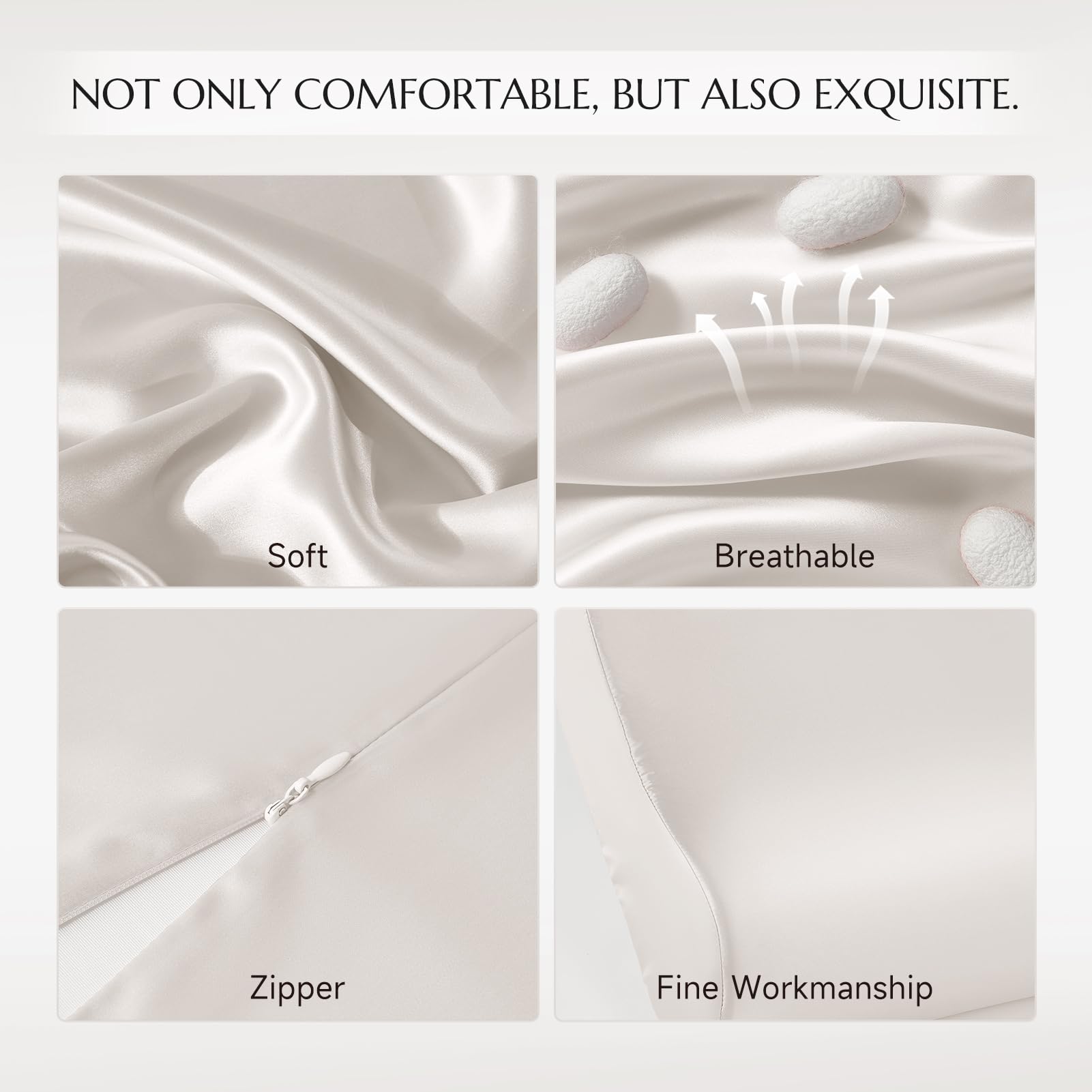THXSILK 19 Momme 100% Mulberry Silk Pillowcase for Contour Memory Foam Pillow, Contour Pillow Case Cover, Cervical Pillow Case, Pack of 1(Natural White, 20"x12"x3.9"/2.7")
