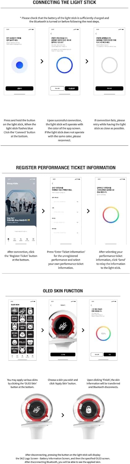 Niaycouky Stray Kids Lightstick,Cheering Lights for Concert Light Sticks/K-Pop Kids Lightstick with Merch Merchandise Bracelets and Photocards 55PCS (VER 2)