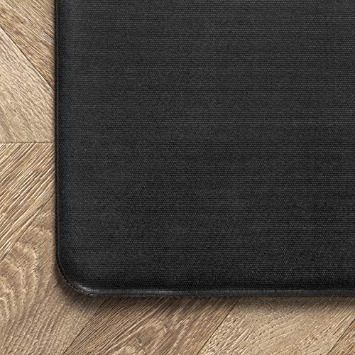 nuLOOM Casual Solid Anti Fatigue Kitchen or Laundry Room Comfort Mat, 18" x 30", Dark Brown
