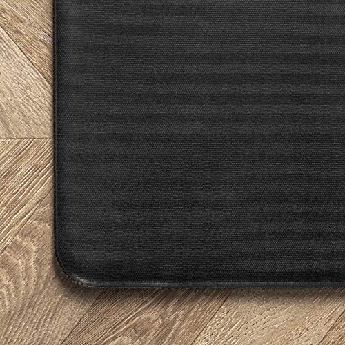 nuLOOM Casual Solid Anti Fatigue Kitchen or Laundry Room Comfort Mat, 18" x 30", Dark Brown