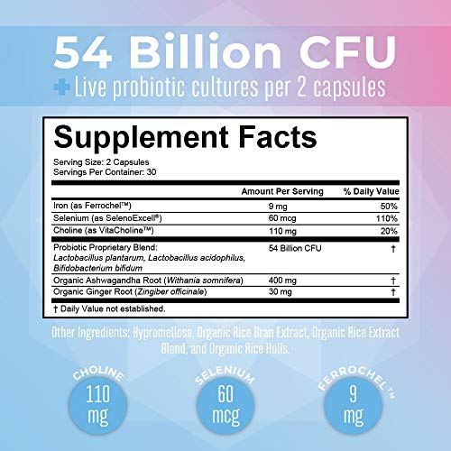 Vegan Postnatal Probiotic by MaryRuth's - Capsules Loaded with Essential Nutrients for Breastfeeding Moms - Nursing Probiotics with Vitamins, Minerals & Antioxidants for Mother & Child - 30 Servings