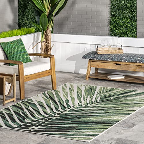 nuLOOM Kalene Double Palm Indoor/Outdoor Area Rug, 4' x 6', Green