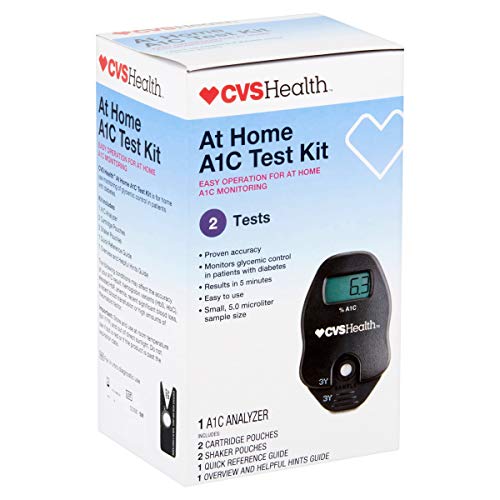 CVS A1C At Home Test Kit, Home Use Monitoring of Glycemic Control, Easy Operation for at home A1C Monitoring