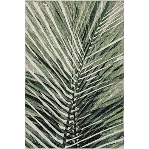 nuLOOM Kalene Double Palm Indoor/Outdoor Area Rug, 4' x 6', Green