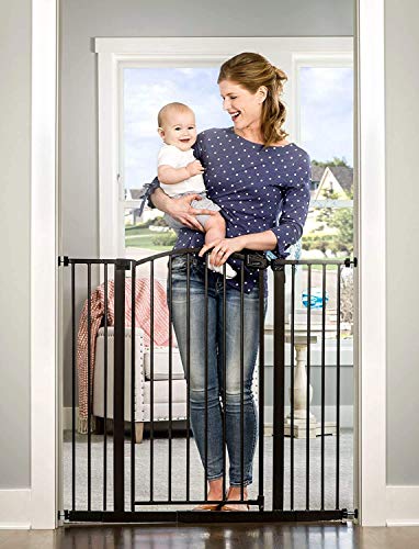 Regalo Easy Step Extra Tall Arched Décor Walk Thru Baby Gate, Includes 4-Inch Extension Kit, 4 Pack Pressure Mount Kit and 4 Pack Wall Mount Kit, Bronze, 36-Inches Tall (Pack of 1)