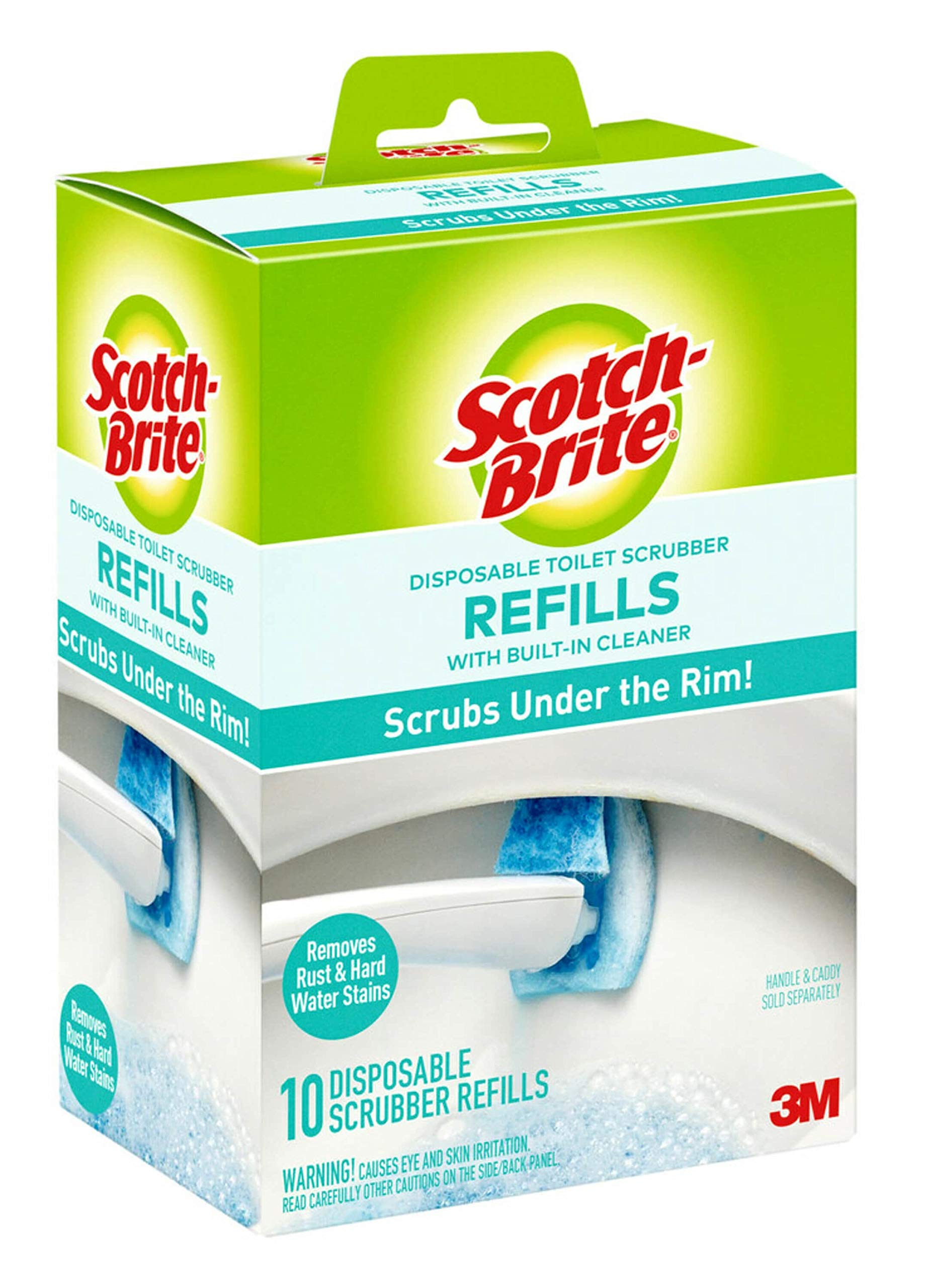 Scotch-Brite Disposable Toilet Scrubber Refills, Removes Rust & Hard Water Stains, 10 Disposable Refills