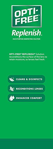 Opti-Free Replenish Multi-Purpose Disinfecting Solution With Lens Case, Lemon 10 Fl Oz