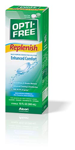 Opti-Free Replenish Multi-Purpose Disinfecting Solution With Lens Case, Lemon 10 Fl Oz