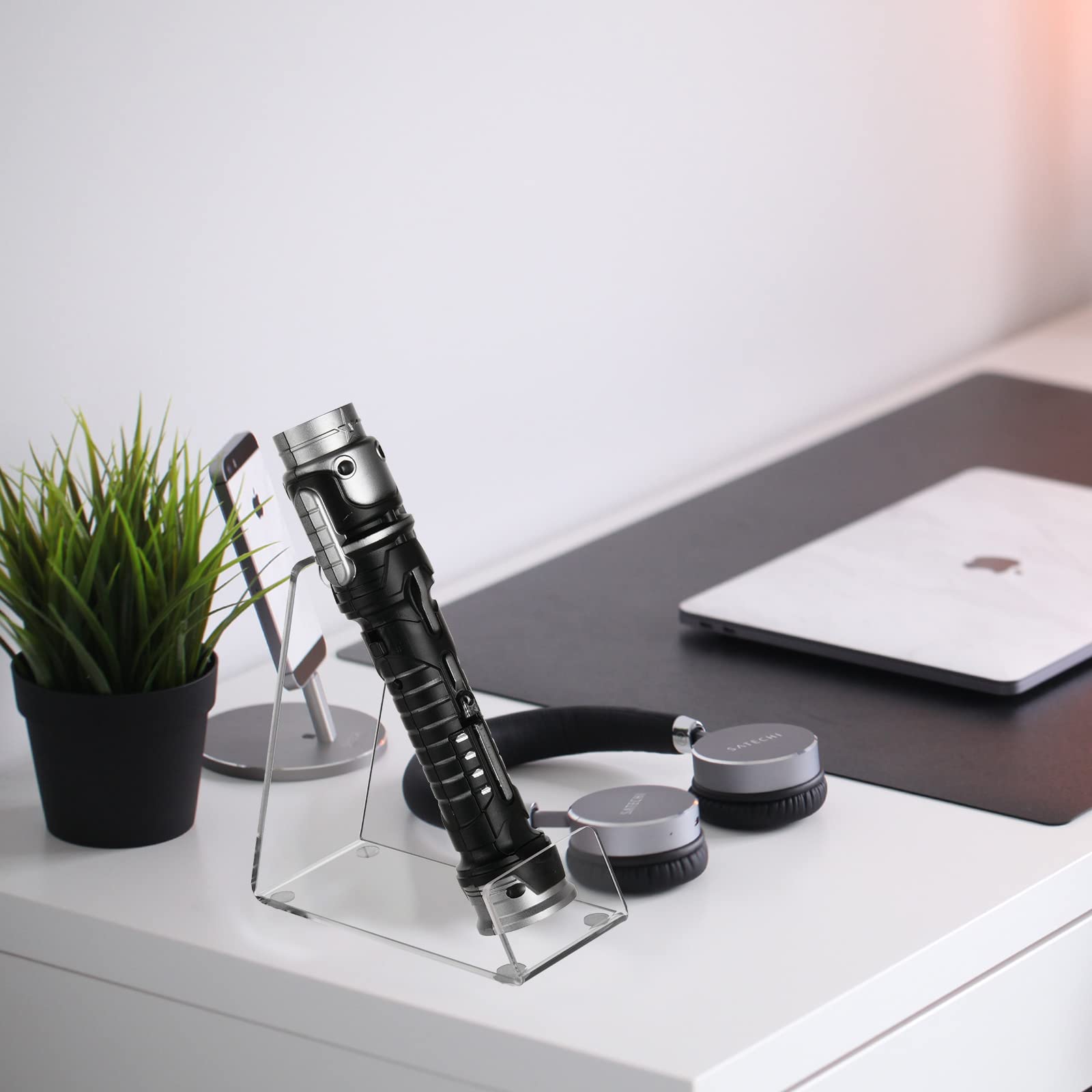 Cosmos Lightsaber Stand Desktop Lightsaber Holder Plate Stand Record Stand Decoration with Anti Slip Pad for Displaying Lightsaber Phone Photo Record Storage Recorder Instrument