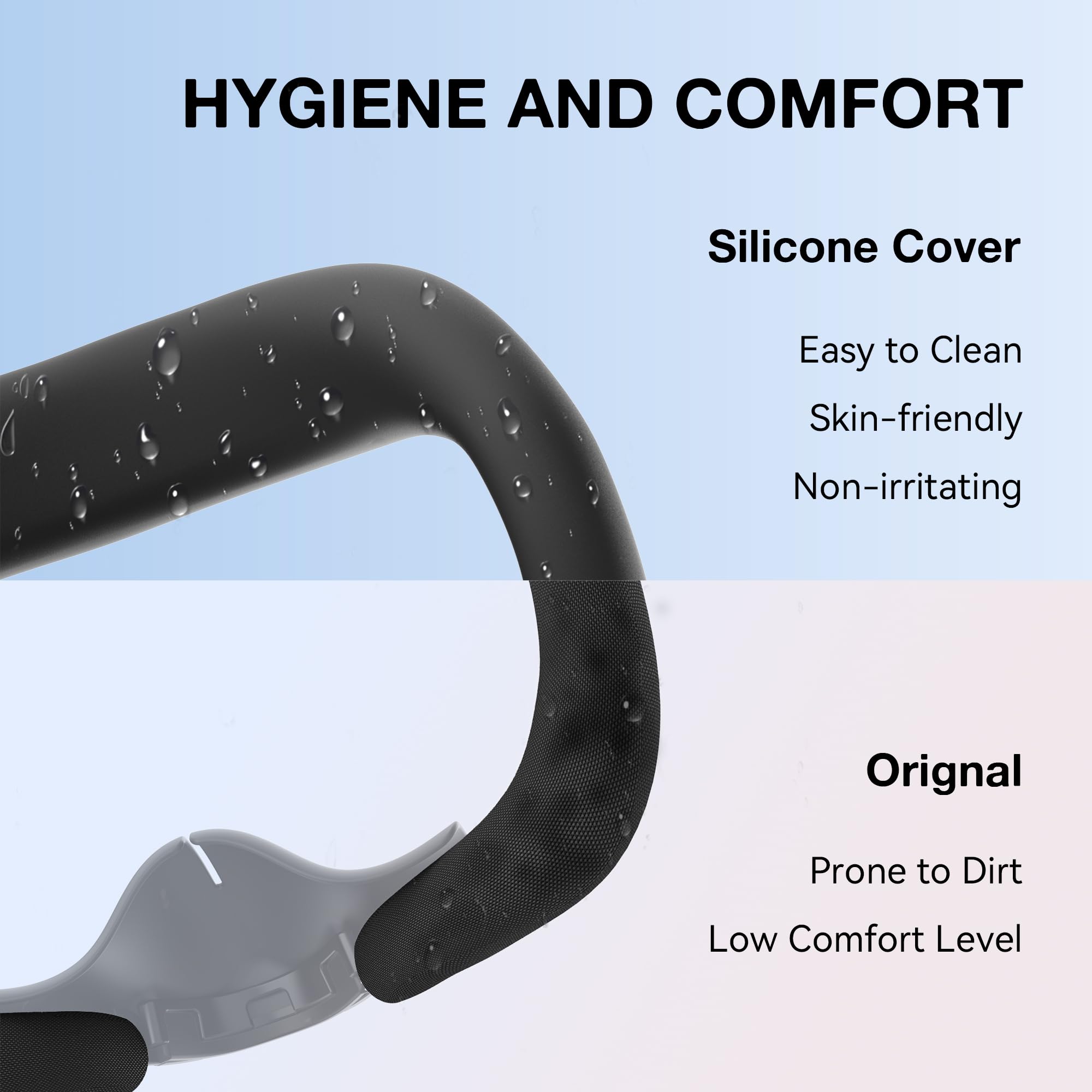 APEXINNO VR Silicone Face Pad Cover and Anti-Leakage Nose Pad for Meta Quest 3 Original Headset Accessories, VR Face Cushion and Light Blocker for Oculus Quest 3 Headset (Black)