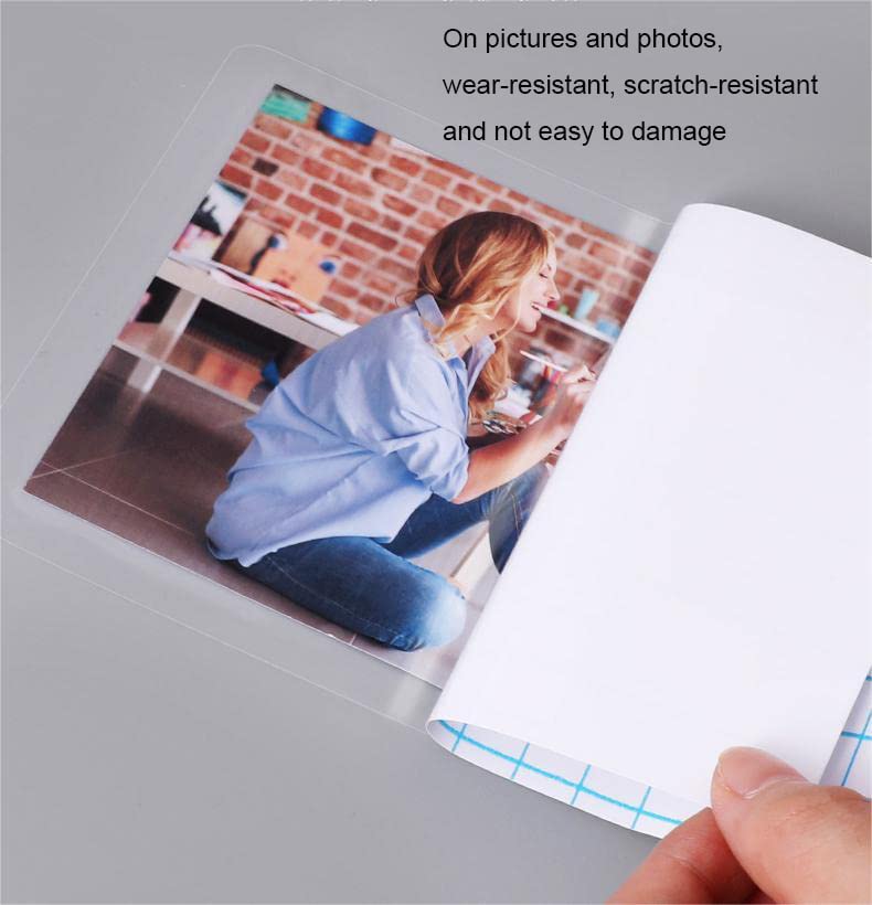 Clear Contact Paper Roll 17.7'' x 118'' Clear Glossy Self-Adhesive Film Cover Removable Protective Film Transparent Waterproof Liners Drawers Shelves Kitchen Cabinets Desks Fridge Roll