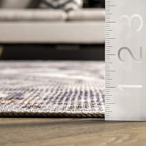 nuLOOM Mali Machine Washable Traditional Medallion Accent Rug, 2' x 3', Ivory
