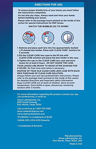 Clear Care Cleaning Solution with Lens Case, Twin Pack, 12-Ounces Each