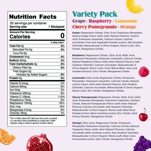 Ultima Replenisher Hydration Electrolyte Packets- 20 Count- Keto & Sugar Free- On the Go Convenience- Feel Replenished, Revitalized- Non-GMO & Vegan Electrolyte Drink Mix- Variety 5 Flavor