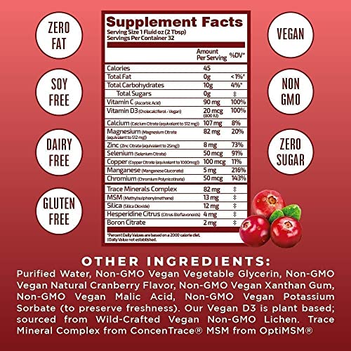Liquid Multivitamin Raspberry & Liquid Multimineral Cranberry Bundle by MaryRuth’s | Vitamin A, B, C, D3, E & Amino Acids | Immune & Energy Support | Sleep Support | Magnesium Calcium & MSM Supplement