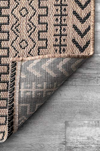 nuLOOM Jamie Aztec Indoor/Outdoor Area Rug, 3' x 5', Brown
