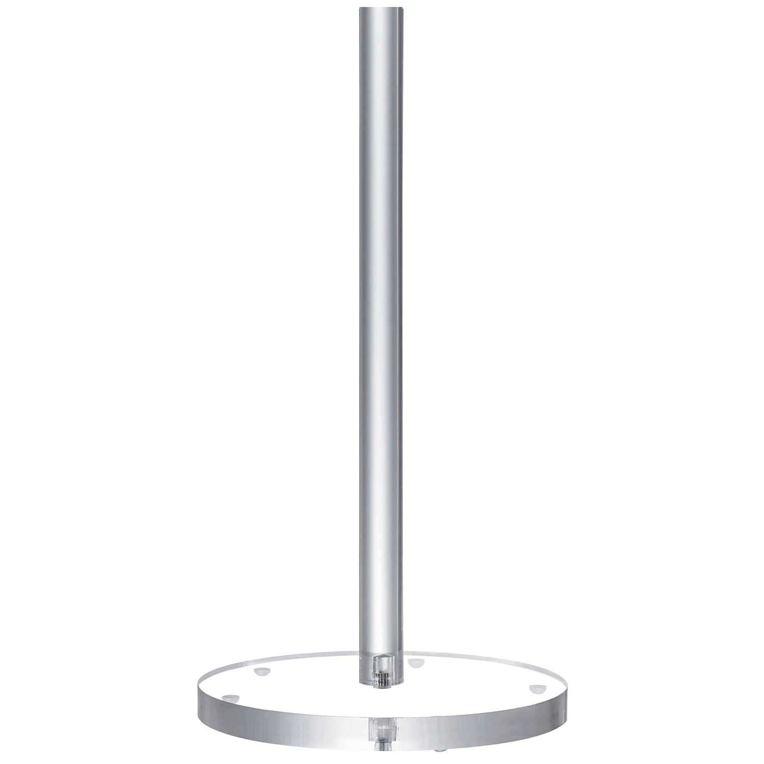 MyGift Modern Clear Premium Acrylic Standing Paper Towel Roll Upright Holder, Minimalist Transparent Countertop Disposable Kitchen Towels Dispenser Stand