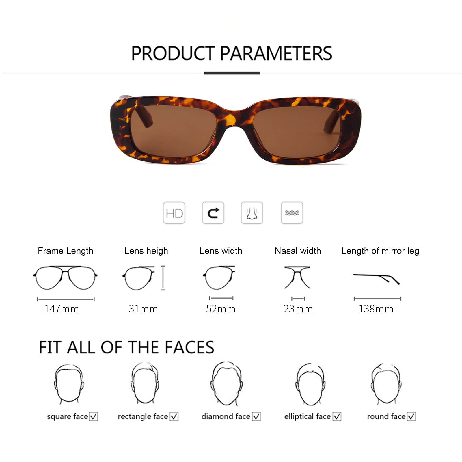 ADE WU Rectangle Sunglasses for Women Men Retro 90s Sunglasses Womens Trendy Rectangular Sun Glasses Y2K Unisex Stylish 2025