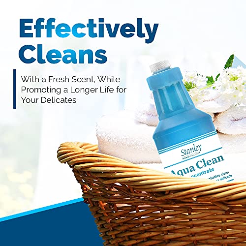 Stanley Home Products Aqua Clean Concentrate - Delicate Laundry Detergent - Gentle Formula Effectively Cleans Tough Stains in Minutes Protects Fine Wool Knits and Other Fabrics Wash Up to 64 Loads
