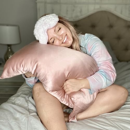 MYK Pure Natural Mulberry Silk Pillowcase, 19 Momme 600 Thread Count for Hair & Skin Care, Hypoallergenic and Cooling, Oeko-TEX, King Size, Undyed Ivory White